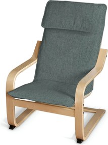 Sedák na dětské křeslo IKEA Poäng barva modrá látka pletený vzor