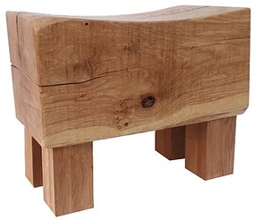 Stará Krása – Ruční výroba Masivní rustikální stolička z dubového trámu