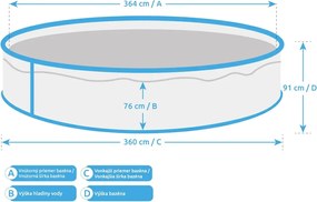 Marimex | Bazén Marimex Orlando 3,66x0,91 m s pískovou filtrací a příslušenstvím | 10300017
