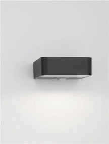 NV 9492520 Venkovní nástěnné svítidlo TREDO antracitový hliník a čiré sklo LED 2W 3000K 3.7V 106st. IP65 vypínač na těle / solární / pohybové čidlo - NOVA LUCE
