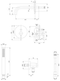 OMNIRES SYSYW01CR - Vanová sada s podomítkovou baterií Y lesklý chrom