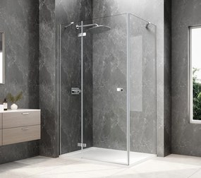 Polysan Polysan, GLOBE CHROME obdélníková sprchová zástěna 1200x800mm, čiré sklo, levá, GB1012-3215LC