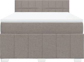 Box spring postel s matrací taupe 140x200 cm textil 3287095