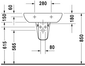 Duravit D-Code - umyvadlo 65x50 cm 23106500002