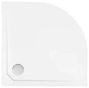Besco Čtvrtkruhová sprchová vanička z litého mramoru ASCO HR 80x80 (90x90) UltraSlim Barva: Bílá, Rozměry (cm): 90x90