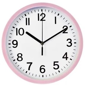 SEGNALE Nástěnné hodiny ručičkové 22,5 cm růžový rám KO-837000050ruzo