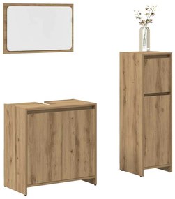 3dílná koupelnová sestava dub artisan kompozitní dřevo 3328564