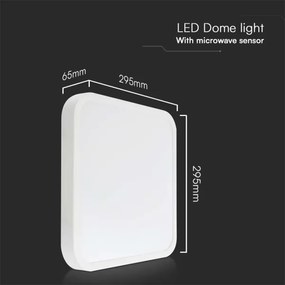 LED Koupelnové stropní svítidlo se senzorem LED/18W/230V 4000K IP44 bílá