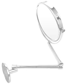 Emco Cosmetic mirrors Pure LED - Nástěnné kulaté holící a kosmetické zrcadlo, 3 zvětšovací sklo, chrom 109400100