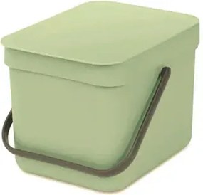 Brabantia Sort  Go Odpadkový koš 6L nefritově zelená / s rukojetí / pl