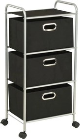 Regál se 3 úložnými boxy ocel a netkaná textilie 245749