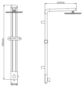 Aqualine - Sprchová sada TOUR lesklý chrom