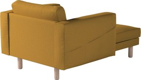 Potah na IKEA Norsborg šezlong s loketními opěrkami barva žlutá látka pletený vzor