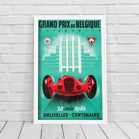 Retro plakát Grand Prix de Belgique Automobile