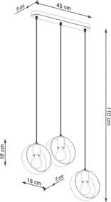 Závěsné svítidlo SOLLUX TITRAN 3 bílé E27 3x60W bez žárovky SL.1138