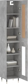 Skříň highboard betonově šedá 34,5x34x180 cm kompozitní dřevo 3200373