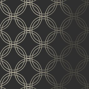 Černo-zlatá geometrická vliesová tapeta na zeď, 120141, Vavex 2025