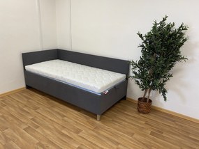 Čalouněná postel s úložným prostorem RYAN 90X200, tmavě šedá