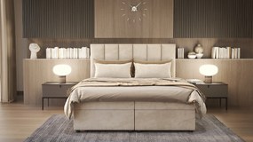 SFAB Kontinentální čalouněná postel VENUS (120x200 cm) Látka Velutto: Velutto 02 - Béžová