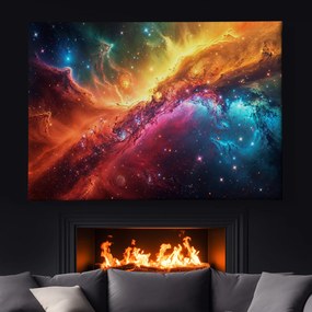 Obraz na plátně - Galaxie Erimm plná zářících hvězd FeelHappy.cz Velikost obrazu: 180 x 120 cm