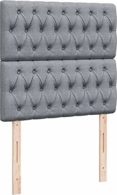Box spring postel s matrací světle šedá 90x200 cm textil 3292678