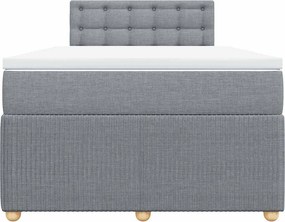 Box spring postel s matrací světle šedá 120x190 cm textil 3287409