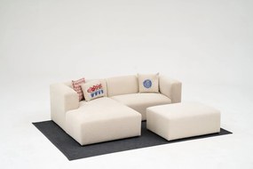 Hanah Home Rohová pohovka LINDEN MINI levá krémová