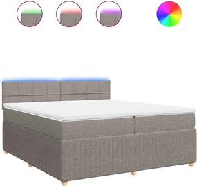 Box spring postel s matrací taupe 200x200 cm textil 3289867