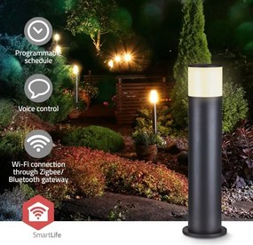 Nedis ZBLOP10RGBW - LED RGBW Stm. venk. lampa LED/10W/230V IP65 Wi-Fi Tuya černá