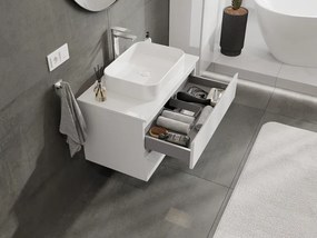 Mexen Orio, koupelnová skříňka 80 cm, 2 zásuvky, bílá lesklá, 91A10-08047-2-BFF00