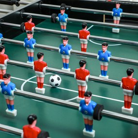 Multiherní stůl HOMCOM 4 v 1, párty herní stůl se stolním tenisem, stolním fotbalem, kulečníkem, stolním hokejem, pro zábavu více hráčů, ocel, přírod…