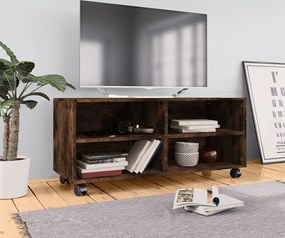 vidaXL TV skříňka na kolečkách 90x35x35cm kompozitní dřevo [800185] Barva: kouřový dub