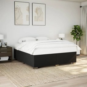 Rám postele bez matrace černý 200 x 200 cm textil 3284501