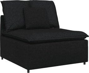 Modulární pohovka s polštáři textil černá 3321149