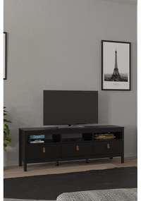 Černý TV stolek 151x54 cm Madrid – Tvilum