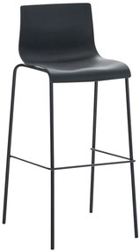 Barová židle Hoover ~ plast, kovové nohy černé - Černá