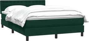 Box spring postel s matrací tmavě zelená 160x220 cm samet 3316650