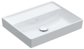 Villeroy & Boch Collaro - Umyvadlo nábytkové 60x47 cm, bez přepadu, bez otvoru pro baterii, CeramicPlus, alpská bílá 4A3363R1