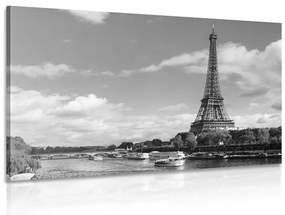 Obraz nádherní panorama Paříže v černobílém provedení