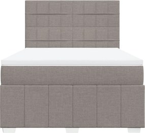 Box spring postel s matrací taupe 140x200 cm textil 3293995