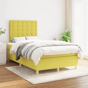 vidaXL Box spring postel s matrací 120x200 cm textil [3142647] Barva: Tmavě šedá