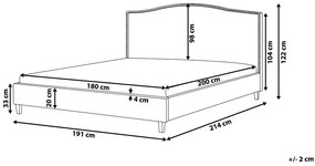Manželská postel 180 cm MONTHY (s roštem a LED osvětlením) (šedá). 1007386