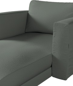Potah na IKEA Norsborg šezlong s loketními opěrkami barva zelená látka pletený vzor