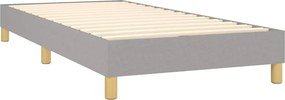 Box spring postel s matrací světle šedá 80 x 200 cm textil 3130545