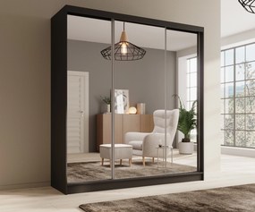 ADRK Furniture Šatní skříň s posuvnými dveřmi Tola 200 ADRK-SW-TOL-200-B