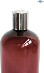 Dávkovač na mýdlo 500 ml hnědý s bílo-stříbrným DISC TOP BELA