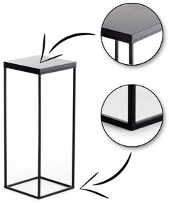 Stojan na květiny BASICLOFT 60x24 černá