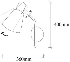 Nástěnné svítidlo v černé a zlaté barvě ø 15 cm Sivani – Opviq lights