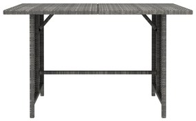 vidaXL Zahradní jídelní stůl šedý 110 x 70 x 65 cm polyratan