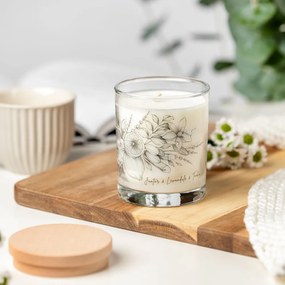 Sójová svíčka Tajemná - Jantar, Tonka, Šalvěj, Vanilka, Levandule | VonTree Candle | 175 g Typ víčka: Korkové víčko